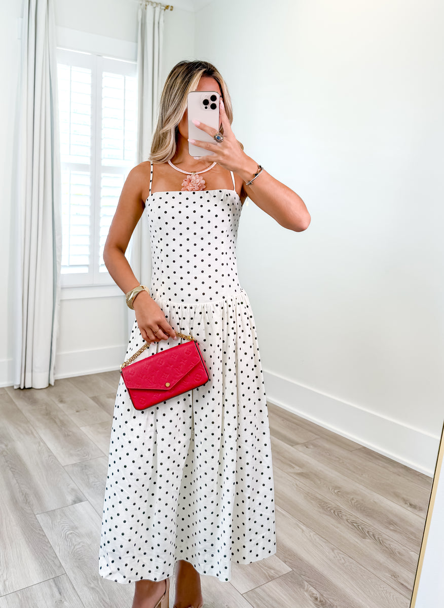 Penny Polka Dot Midi Dress – Veda Boutique